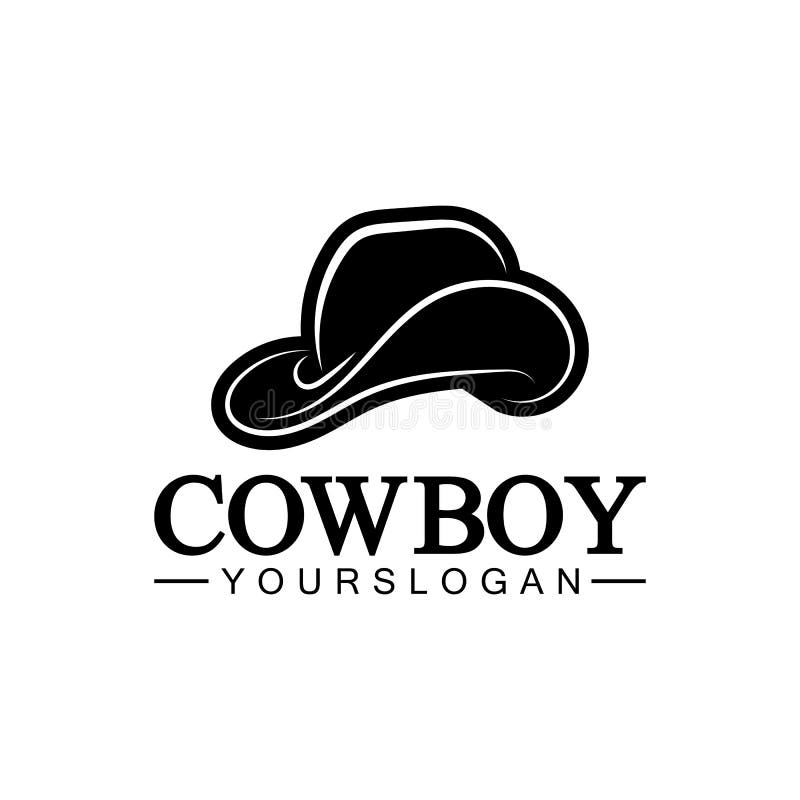 Cowboy Hat Logo Icon Vector Design Template Stock Vector - Illustration ...
