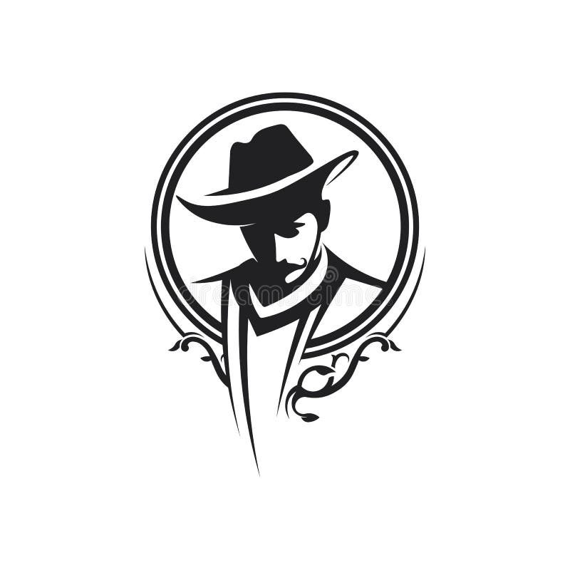 Cowboy Hat Logo Icon Vector Design Template Stock Vector - Illustration ...
