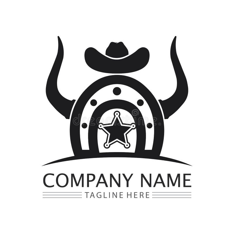 Cowboy Hat Logo Icon Vector Design Template Stock Illustration ...