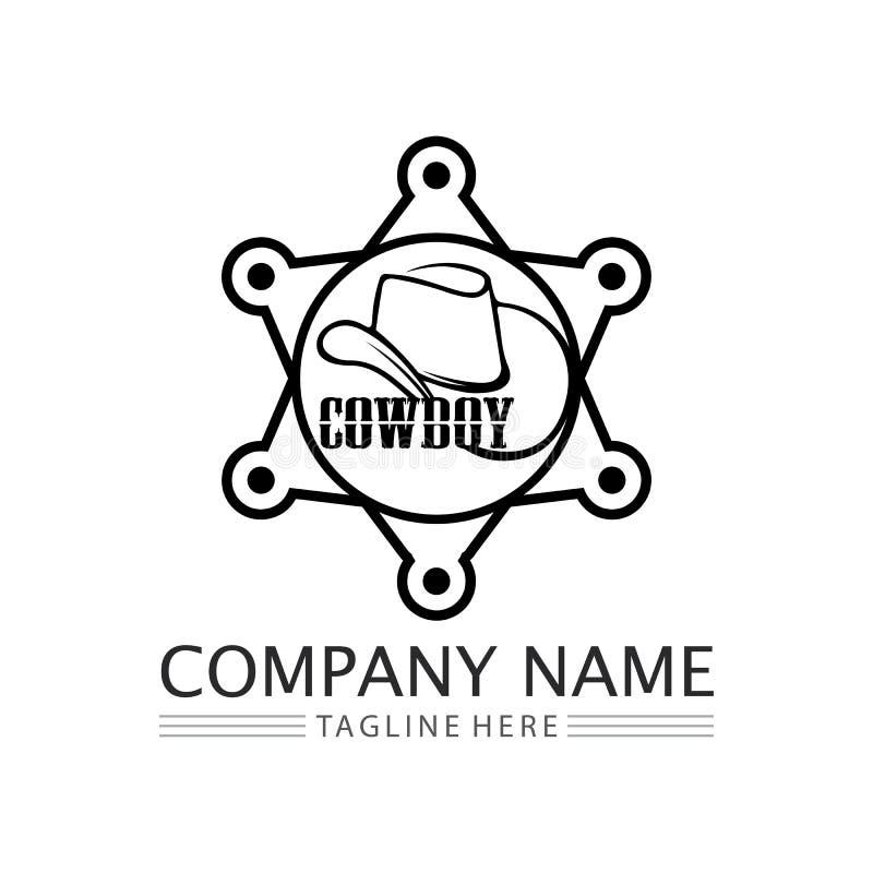 Cowboy Hat Logo Icon Vector Design Template Stock Illustration ...