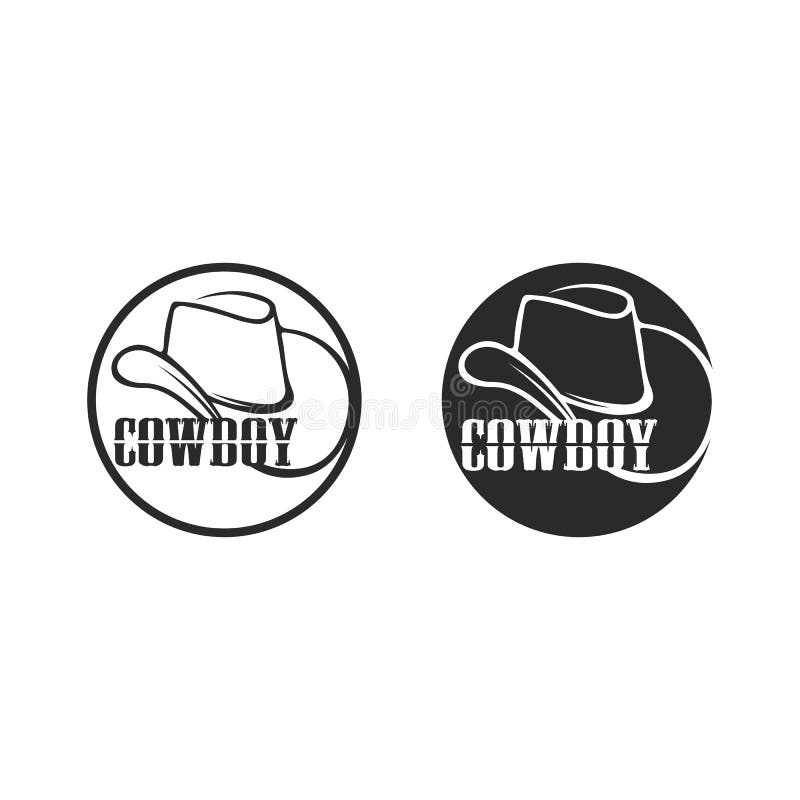 Cowboy Hat Logo Icon Vector Design Template Stock Illustration ...