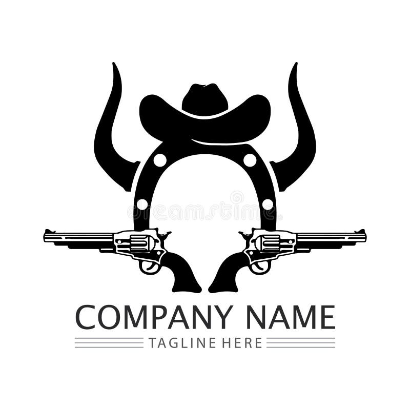 Cowboy Hat Logo Icon Vector Design Template Stock Illustration ...