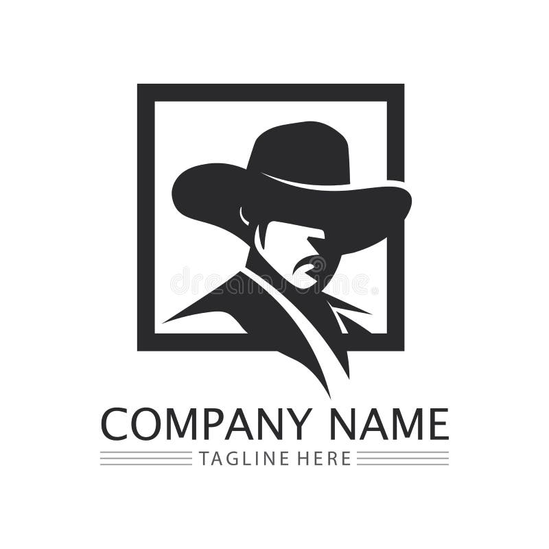 Cowboy Hat Logo Icon Vector Design Template Stock Illustration ...