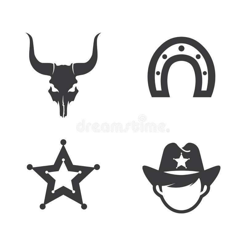 Cowboy Hat Logo Icon Vector Design Template Stock Vector - Illustration ...