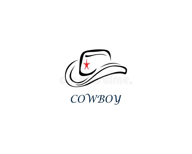Cowboy Hat Logo Template Vector Stock Illustration - Illustration of ...