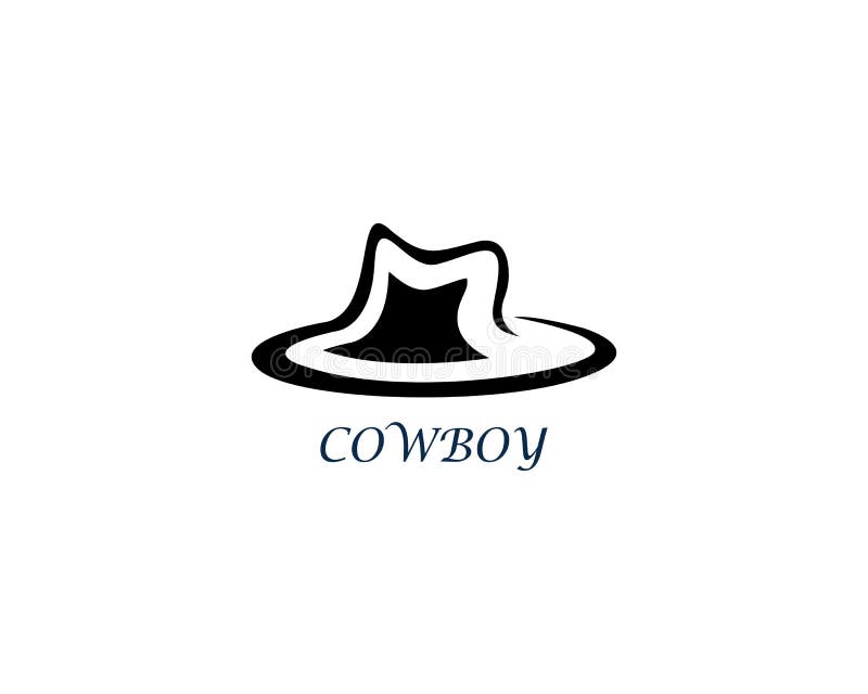 Cowboy Hat Logo Template Vector Stock Illustration - Illustration of ...