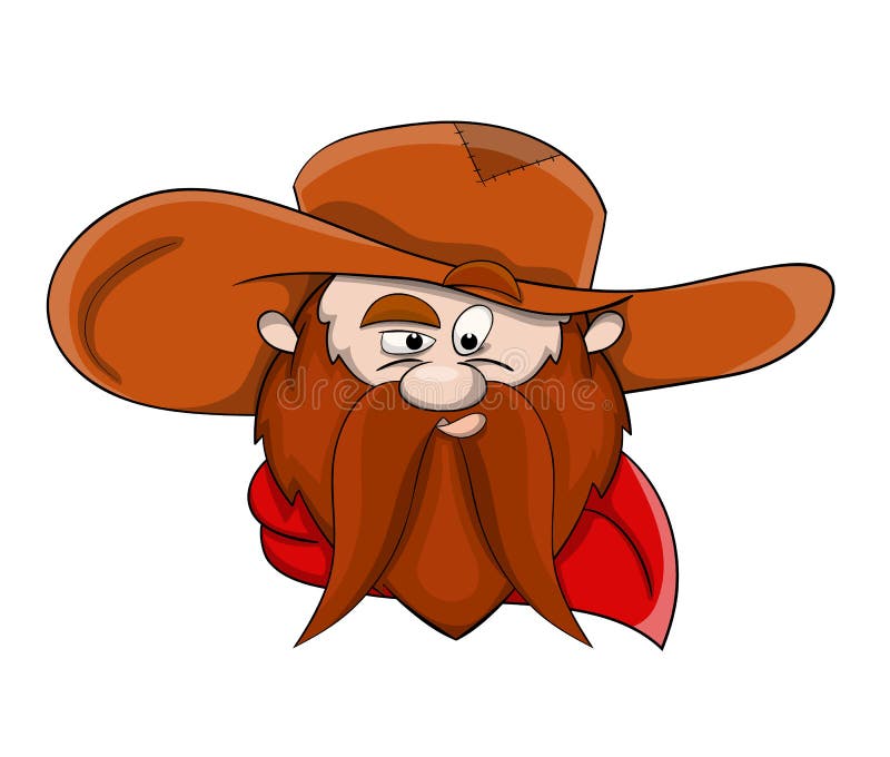 Cartoon Character With Mustache And Cowboy Hat at Zane Hodge blog