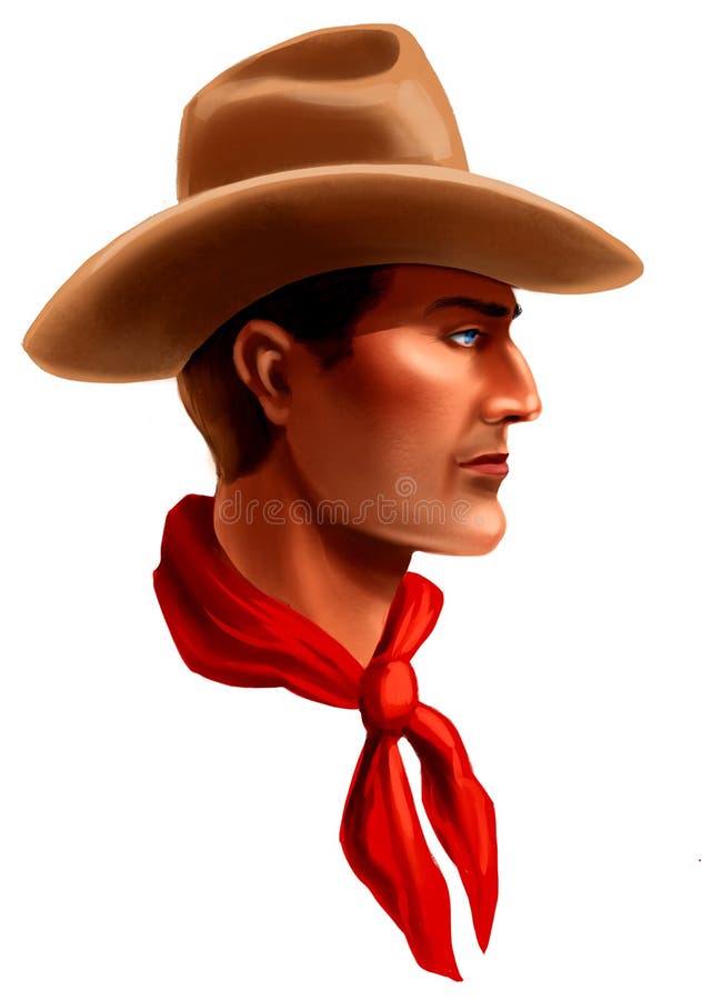 Cowboy head logo on white stock vector. Illustration of symbol - 104136738