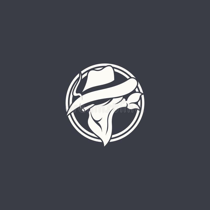 Simple cowboy logo stock vector. Illustration of american - 229741102