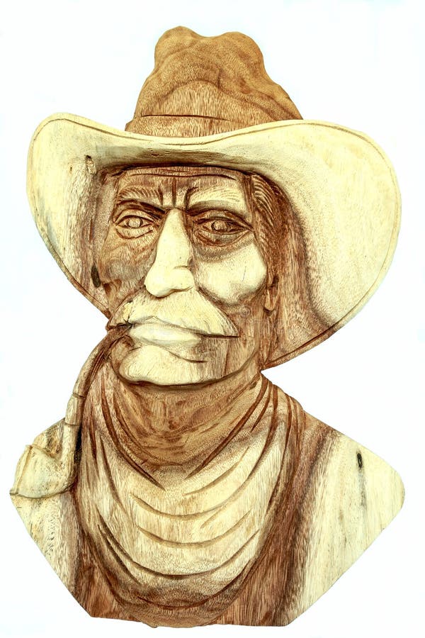 Cowboy head statue stock image. Image of background, mexico - 62598959