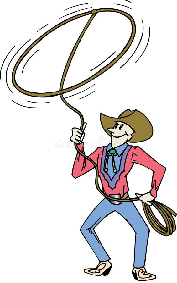 Cowboy With Lasso Clipart