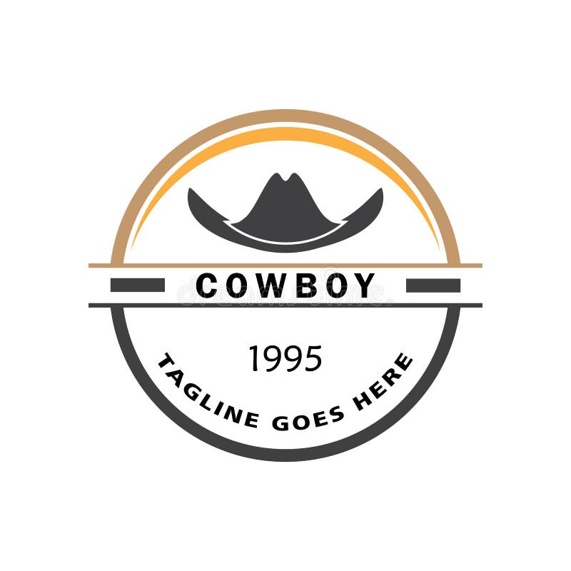 Cowboy Logo Vector Template Design Stock Vector - Illustration of farm ...