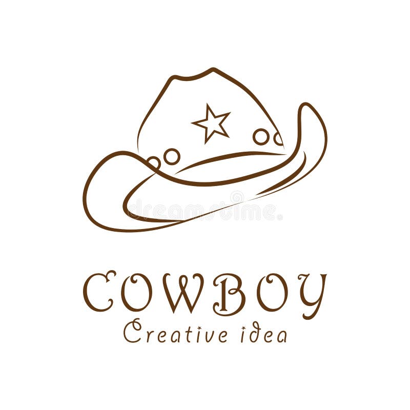 Cowboy Logo Vector Template Design Stock Vector - Illustration of ...