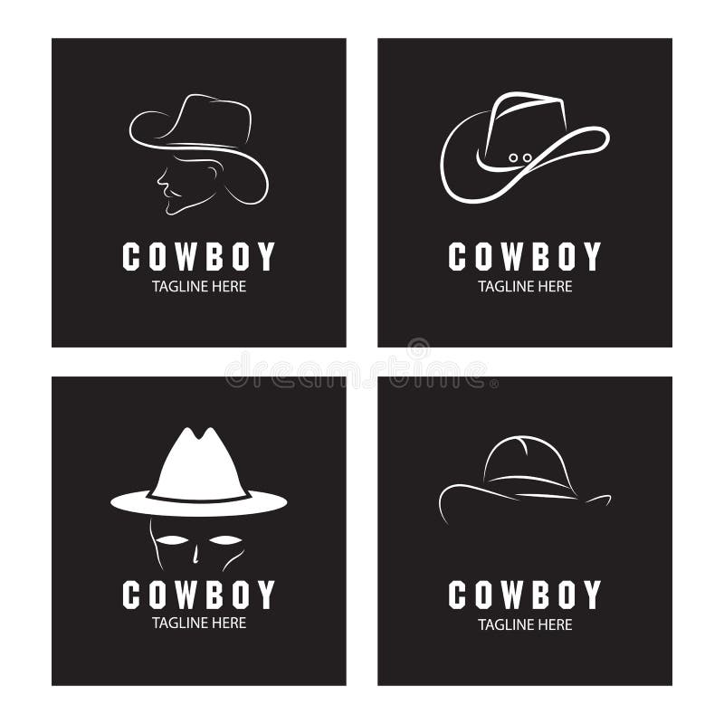 Cowboy Logo Vector Template Design Stock Illustration - Illustration of ...