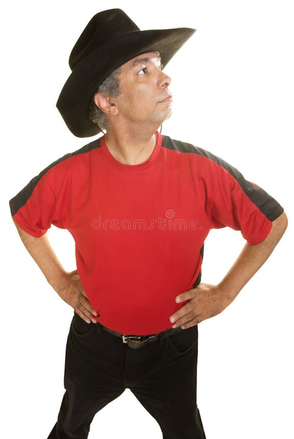 Cowboy Looking Over stock image. Image of looking, attractive - 32743269
