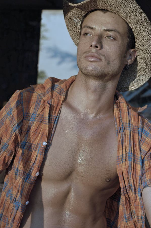 Cowboy Moderno fotografia stock. Immagine di vecchio, costruzione - 3144550