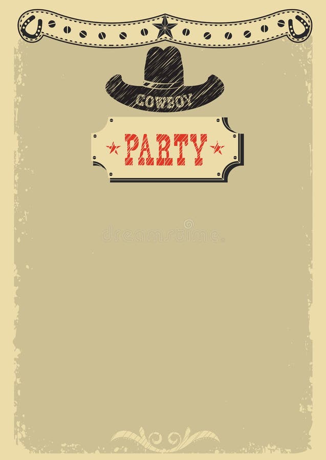 Cowboy party stock vector. Illustration of love, white - 16125797
