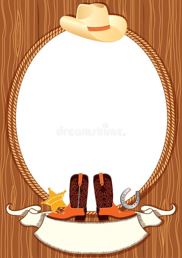 Cowboy poster background stock vector. Illustration of poster - 18347618