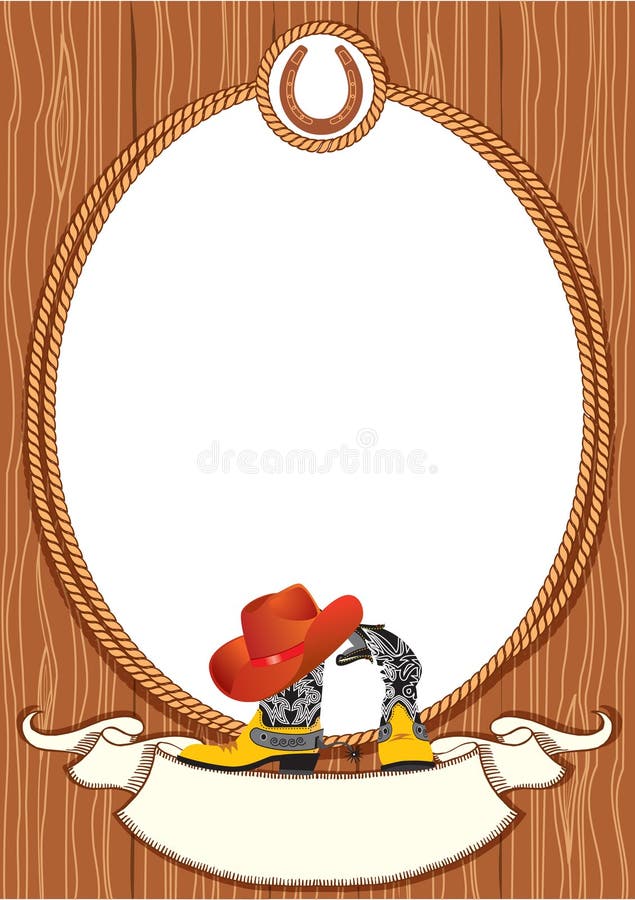 Cowboy poster background stock vector. Illustration of poster - 18347618