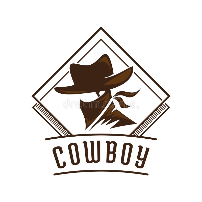 Cowboy Rider Colorful Vintage Emblem Stock Vector - Illustration of ...