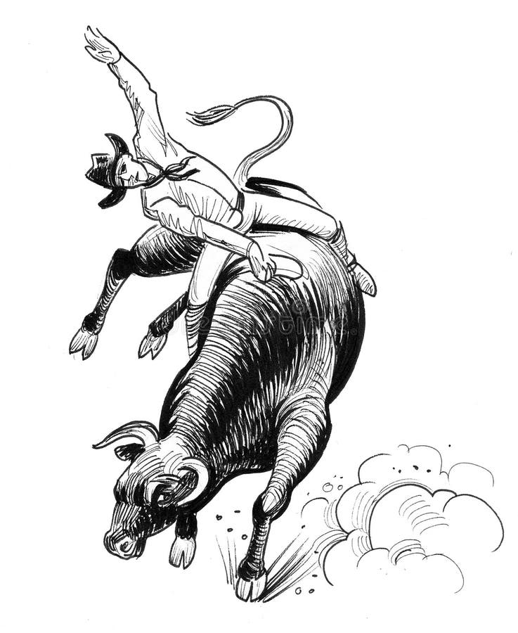 Bull Riding Sketches