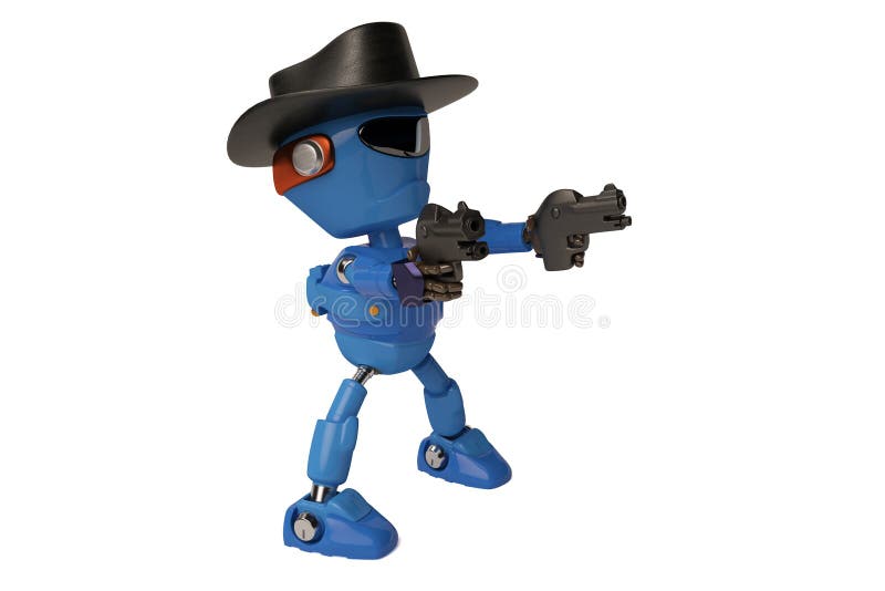 Robot Cowboy Wild West, Comic Book Bubble Stock Vector - Illustration ...