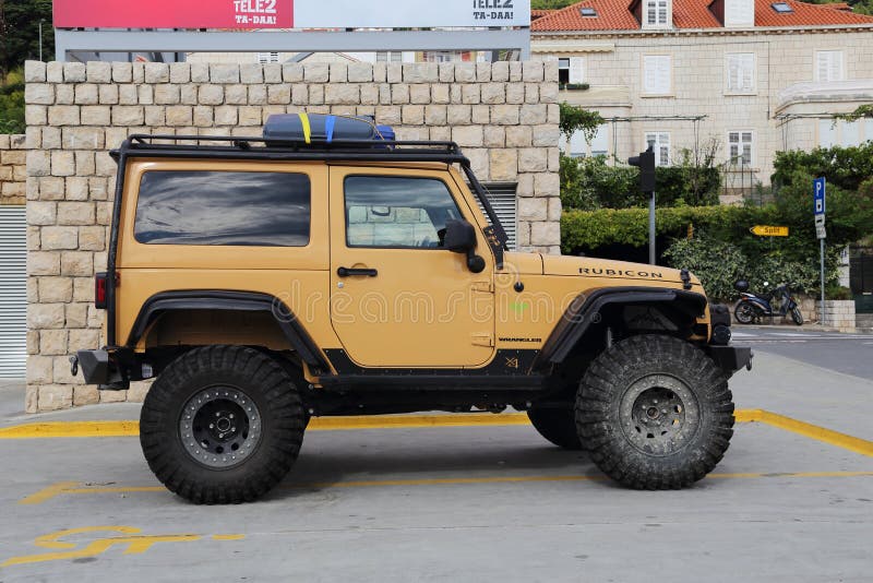 Cowboy Rubicon de jeep photo stock éditorial. Image du véhicule - 78698653