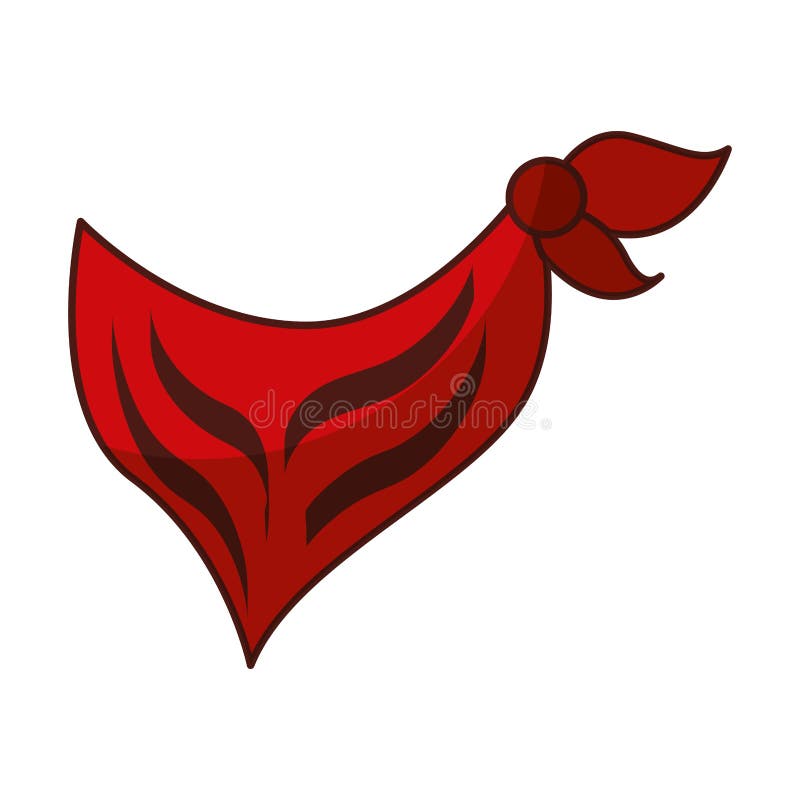 Cowboy scarf isolated icon stock vector. Illustration of cowboy - 86464786