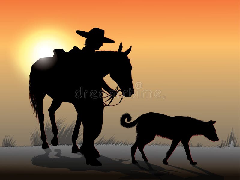 Cowboy dance silhouette stock vector. Illustration of dances - 13666510