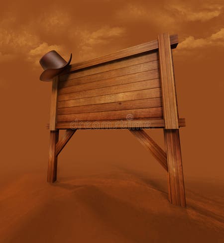 Cowboy Sign stock illustration. Illustration of wood - 15904715