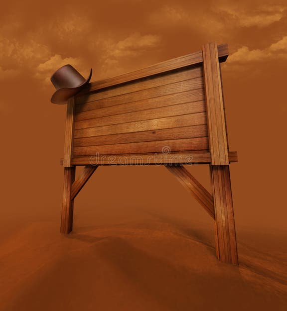 Cowboy Sign stock illustration. Illustration of wood - 15904715