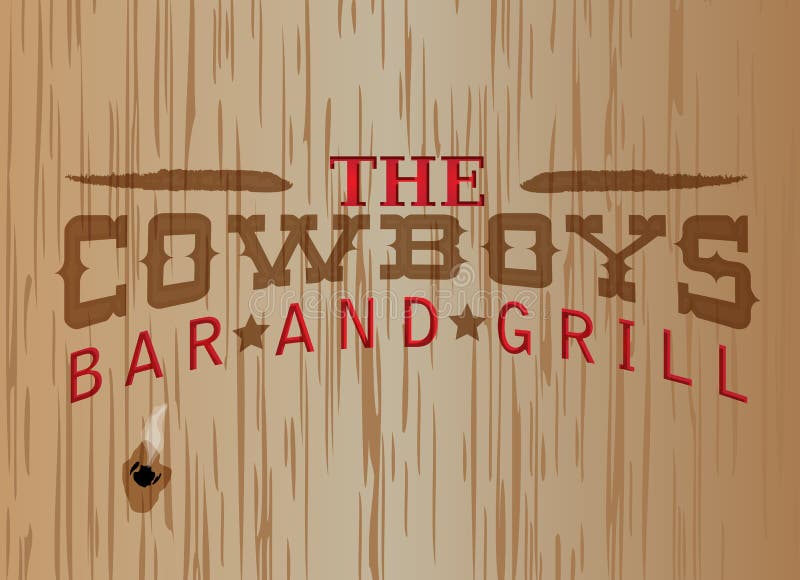 Cowboy sign stock vector. Illustration of backdrop, retro - 34155588