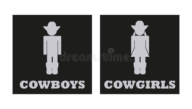 Cowboy Sign Toilet Stock Illustrations – 14 Cowboy Sign Toilet Stock ...