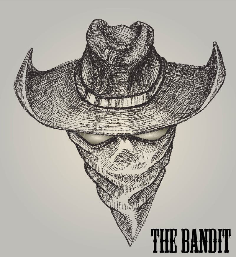 Cowboy Mask Bandit Stock Illustrations – 110 Cowboy Mask Bandit Stock ...