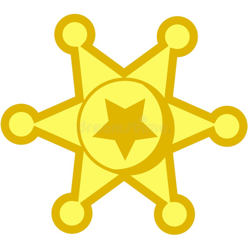 Cowboy star badge stock vector. Illustration of retro - 10848848
