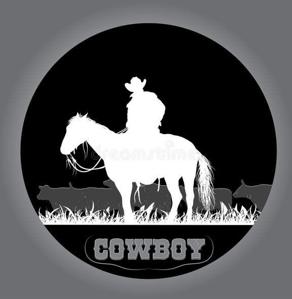 Cowboy sticker stock vector. Illustration of sticker - 41132944