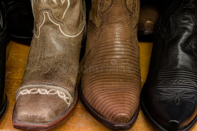 Wall of Cowboy Boots stock image. Image of group, country - 25700215
