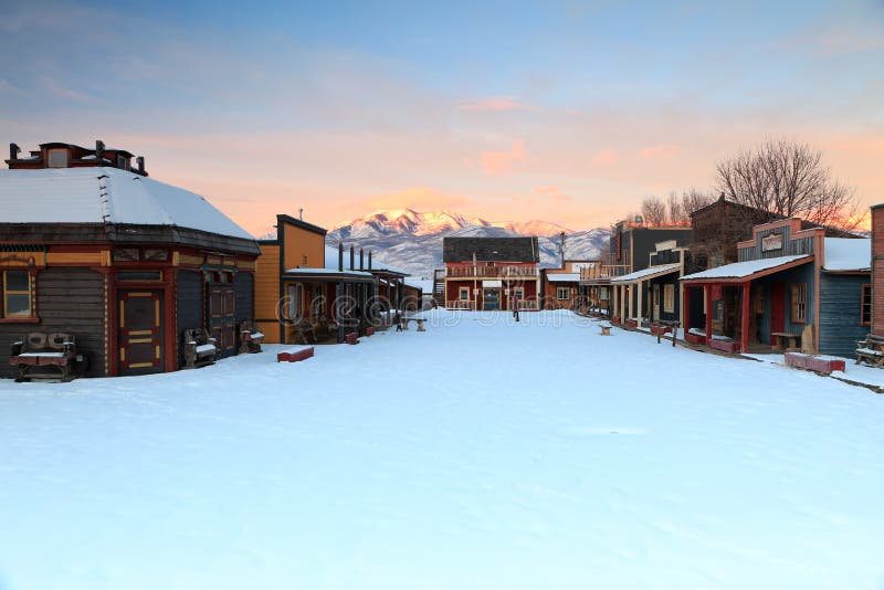 Cowboy town. stock photo. Image of rural, fashioned, buildings - 37718294