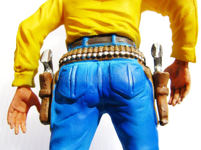 Cowboy toy figure stock photo. Image of handgun, pistol - 9195732