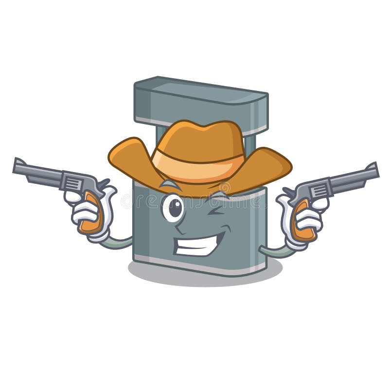 Cowboy Trade Stand Isolated in the Cartoon Stock Vector - Illustration ...