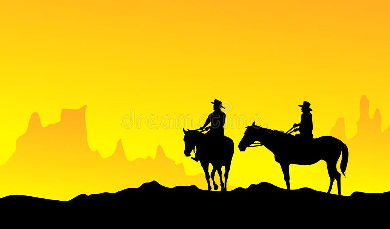 Cowboy-vector stock vector. Illustration of scene, back - 40088378