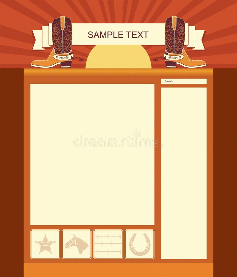 Cowboy Icons.Vector Wild West Pictograms Isolated Stock Vector ...