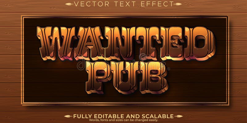 Cowboy Wild Text Effect, Editable West and Texas Text Style Stock ...