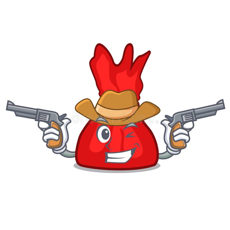 Cowboy Candy Moon Character Cartoon Stock Vector - Illustration of ...