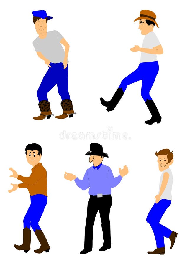 Cowboy Hat Dancing stock vector. Illustration of happy - 11195435
