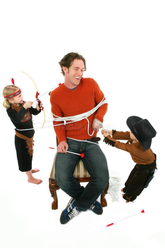 Cowboys and Indians stock photo. Image of play, father - 1944450