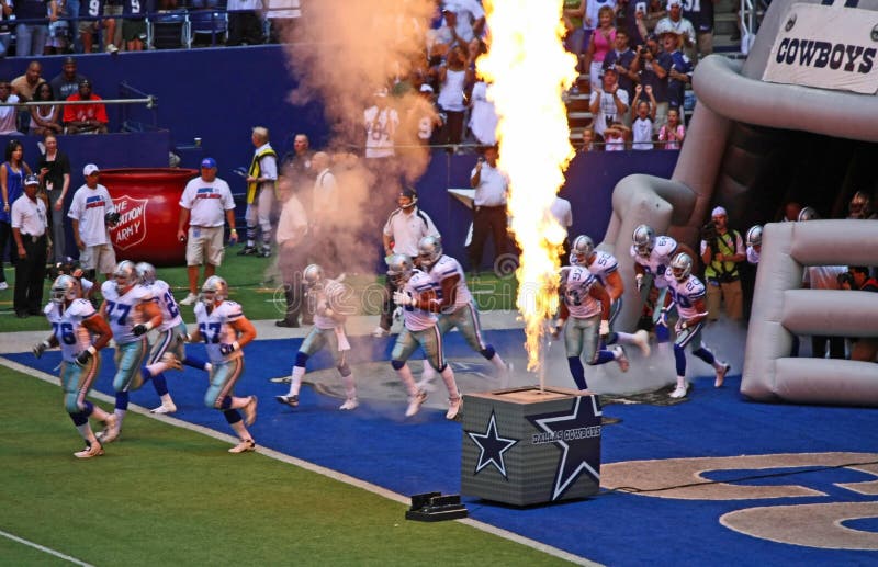 Cowboys Pregame Pyrotechnics Editorial Stock Image - Image of pyro ...