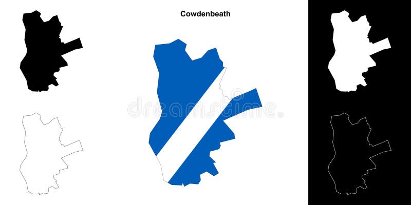 Cowdenbeath outline map stock vector. Illustration of administrative ...