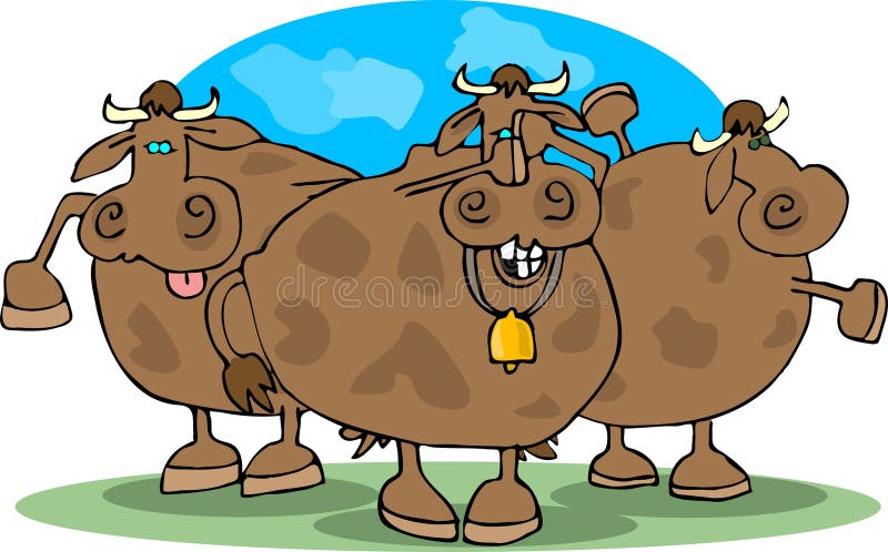Sick Cow stock vector. Illustration of beef, temperature - 1823443
