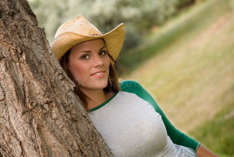 Cowgirl stock image. Image of happiness, casual, door - 16172897